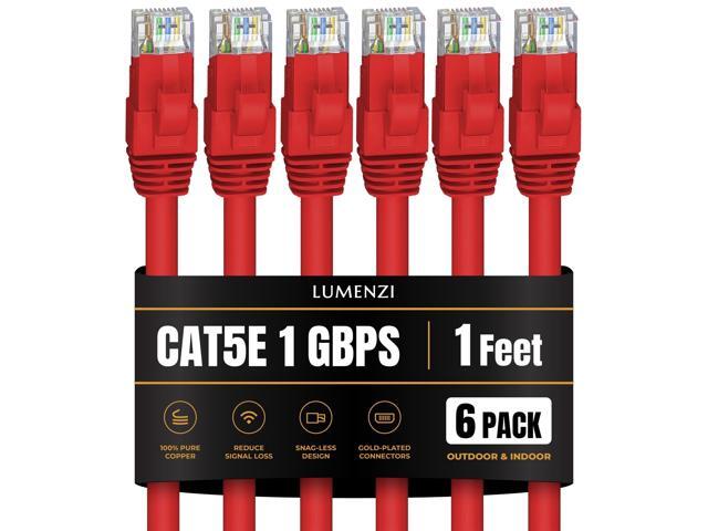 Click here for Lumenzi Cat 5e Ethernet Cable 1 FT in Red 6 Pack 1... prices