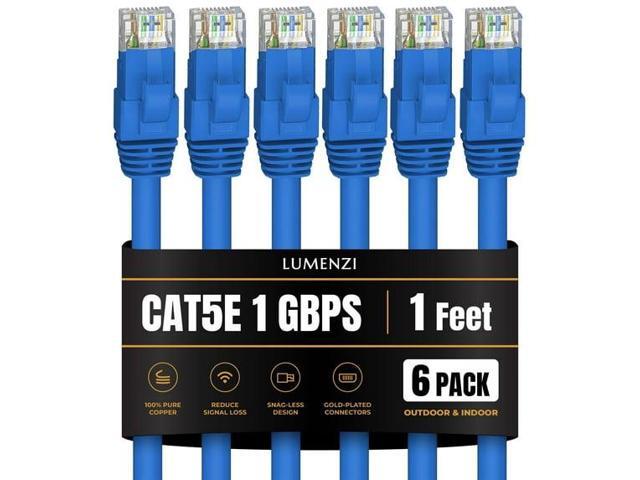 Click here for Lumenzi Cat 5e Ethernet Cable 1 FT in Blue 6 Pack... prices
