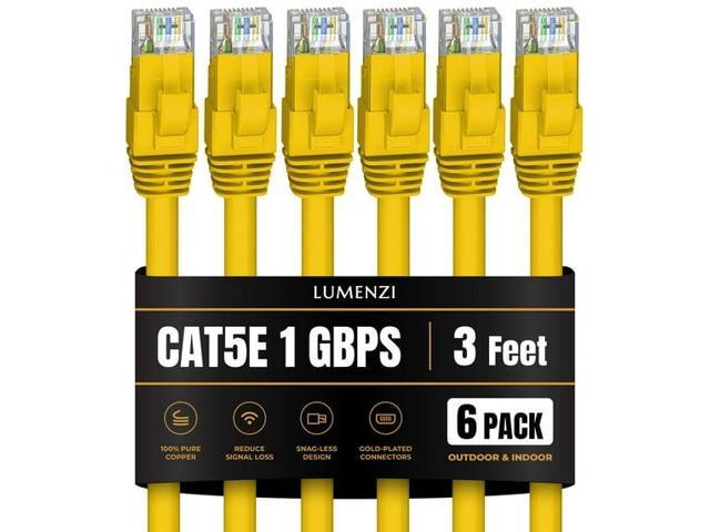 Click here for Lumenzi Cat 5e Ethernet Cable 3 FT in Yellow 6 Pac... prices