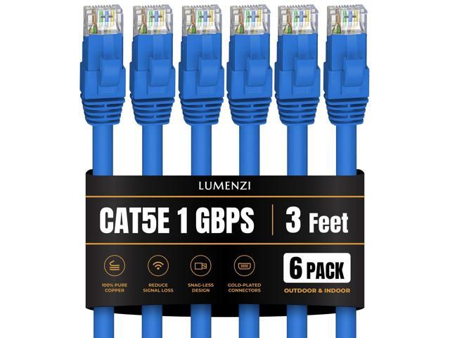 Click here for Lumenzi Cat 5e Ethernet Cable 3 FT in Blue 6 Pack... prices