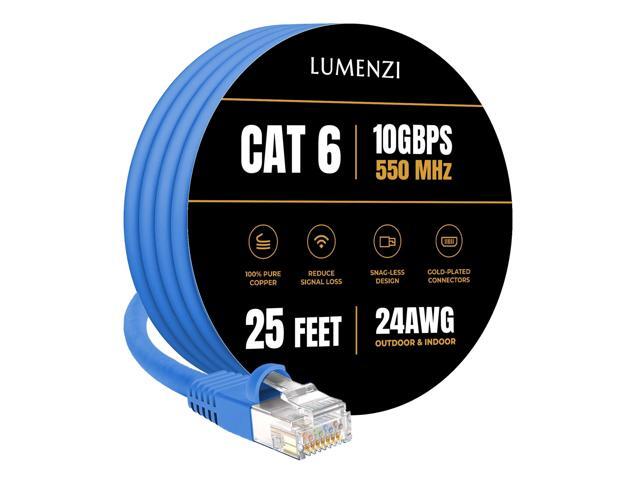 Click here for Lumenzi Cat 6 Ethernet Cable 25 FT in Blue 10 Gbps... prices
