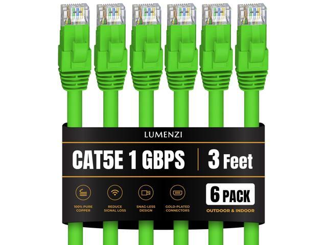 Click here for Lumenzi Cat 5e Ethernet Cable 3 FT in Green 6 Pack... prices