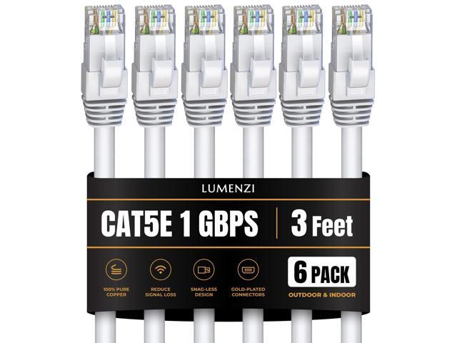 Click here for Lumenzi Cat 5e Ethernet Cable 3 FT in White 6 Pack... prices