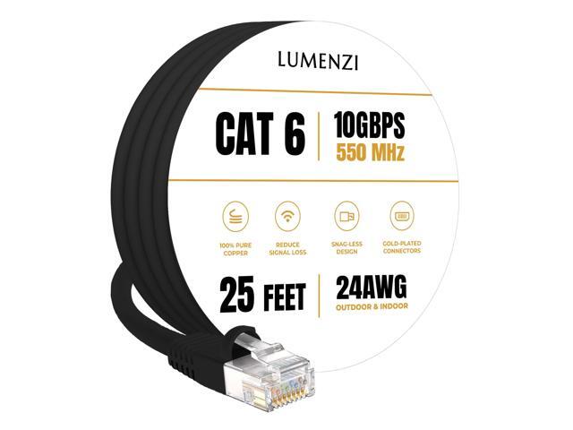 Click here for Lumenzi Cat 6 Ethernet Cable 25 FT in Black 10 Gbp... prices
