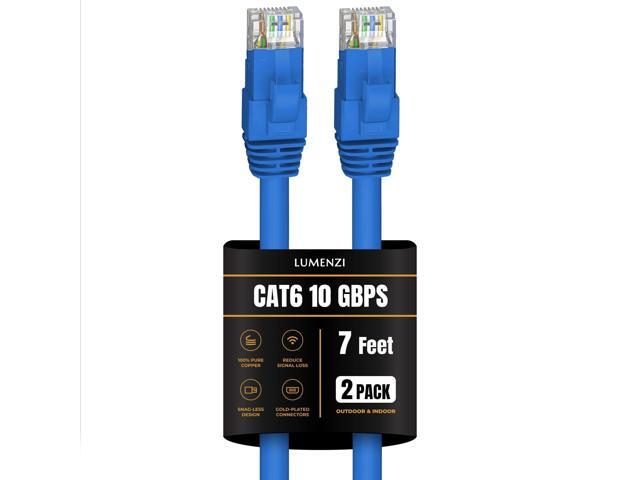 Click here for Lumenzi Cat 6 Ethernet Cable 7 FT in Blue 2 Pack 1... prices