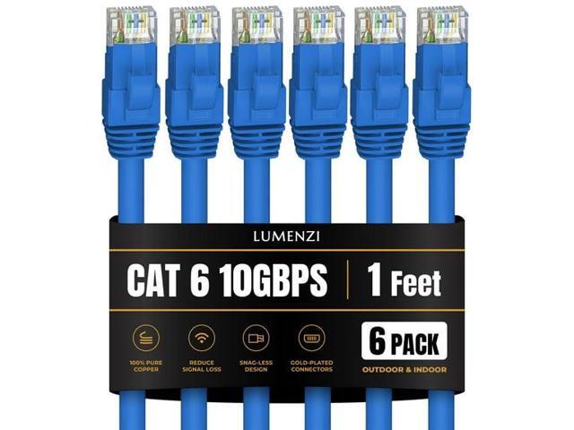 Click here for Lumenzi Cat 6 Ethernet Cable 1 FT in Blue 6 Pack 1... prices