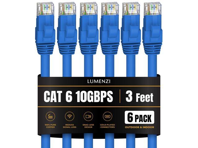 Click here for Lumenzi Cat 6 Ethernet Cable 3 FT in Blue 6 Pack 1... prices