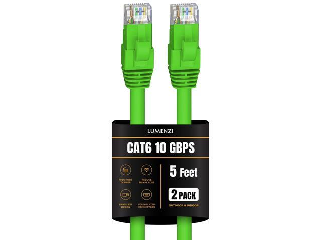 Click here for Lumenzi Cat 6 Ethernet Cable 7 FT in Green 2 Pack... prices