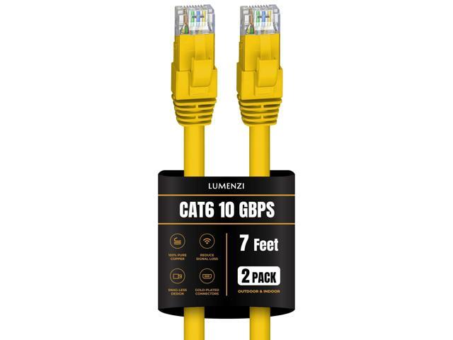 Click here for Lumenzi Cat 6 Ethernet Cable 7 FT in Yellow 2 Pack... prices