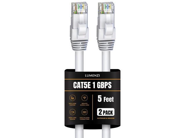 Click here for Lumenzi Cat 5e Ethernet Cable 5 FT in White 2 Pack... prices