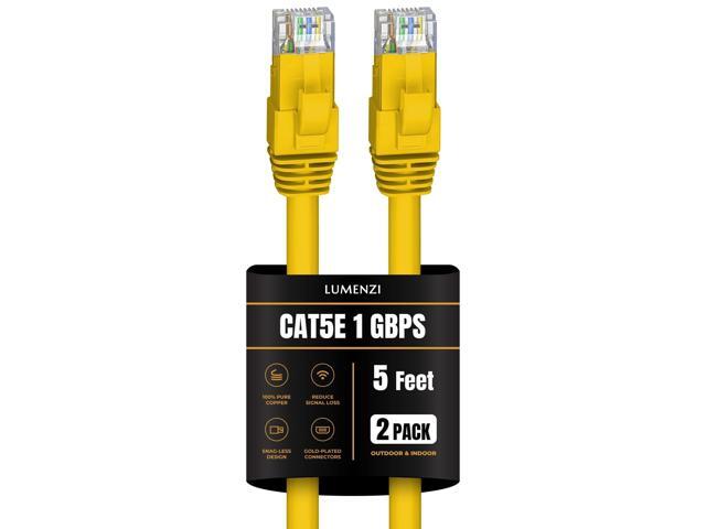 Click here for Lumenzi Cat 5e Ethernet Cable 5 FT in Yellow 2 Pac... prices