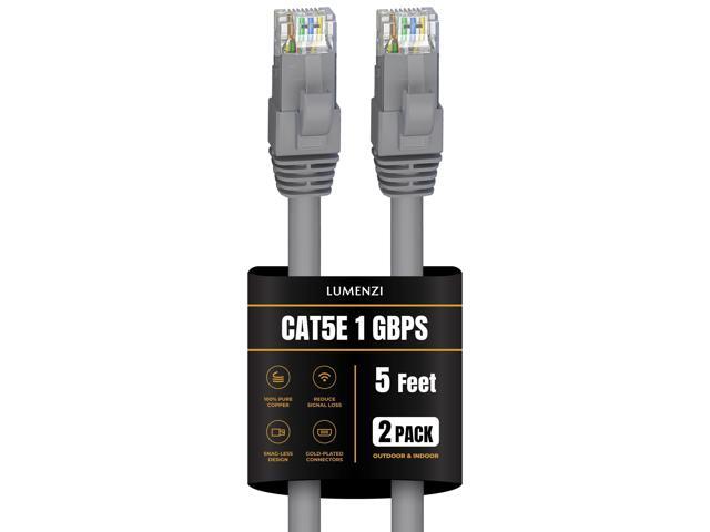 Click here for Lumenzi Cat 5e Ethernet Cable 5 FT in Grey 2 Pack... prices