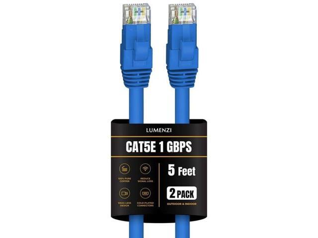 Click here for Lumenzi Cat 5e Ethernet Cable 5 FT in Blue 2 Pack... prices