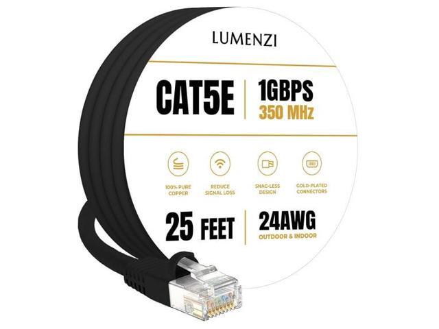 Click here for Lumenzi Cat 5e Ethernet Cable 25 FT in Black 1 Gbp... prices
