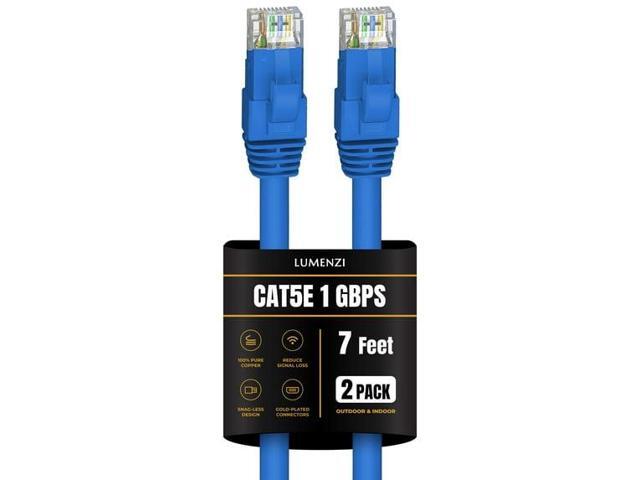 Click here for Lumenzi Cat 5e Ethernet Cable 7 FT in Blue 2 Pack... prices