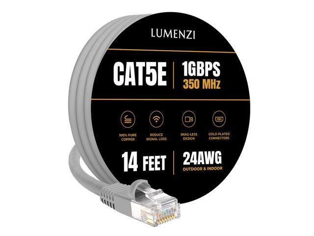 Click here for Lumenzi Cat 5e Ethernet Cable 14 FT in Grey 1 Gbps... prices