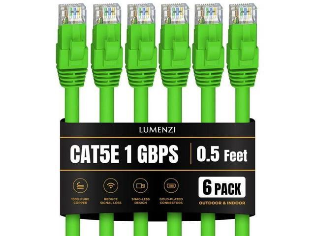 Click here for Lumenzi Cat 5e Ethernet Cable 0.5 FT in Green 6 Pa... prices