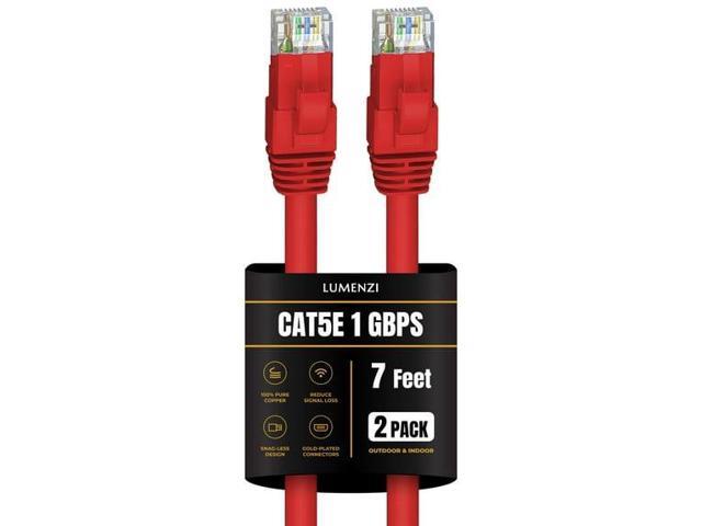 Click here for Lumenzi Cat 5e Ethernet Cable 7 FT in Red 2 Pack 1... prices