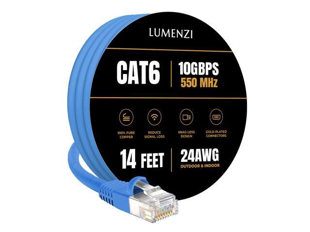 Click here for Lumenzi Cat 6 Ethernet Cable 14 FT in Blue 10 Gbps... prices