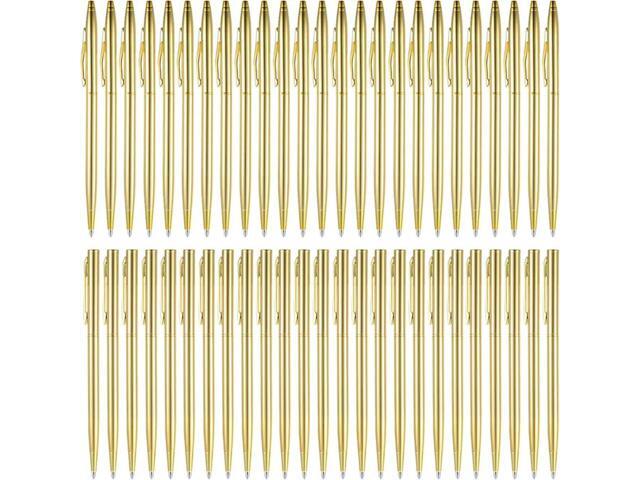 Click here for Retractable Gold llic Slim Ballpoint Pen Set  50Pc... prices