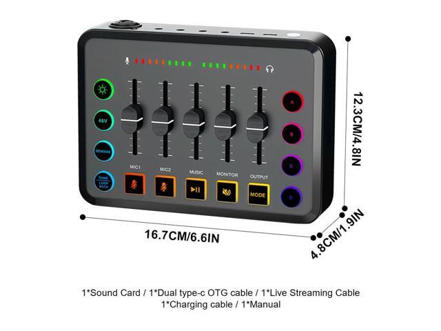 Click here for Live Sound Card Gaming Audio Mixer with XLR Microp... prices