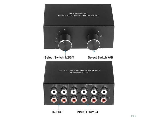 Click here for 4-Port R/L Stereo Switcher Two-Way RCA Switching S... prices