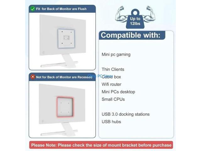 Click here for Small PC Mount Bracket Adjustable Mounting Space S... prices