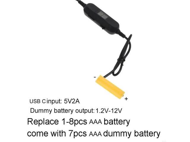 Click here for Type C 5V3A to 1.5V-12V LR3 AAA Power Cable for Ra... prices