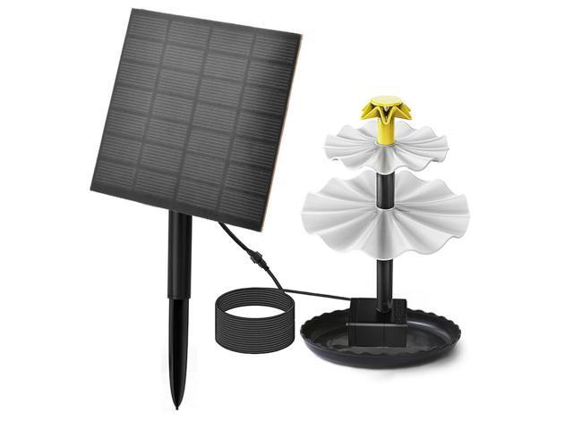 Click here for 3 Tiered Bird Bath Pump with Solar Panel Solar Bir... prices