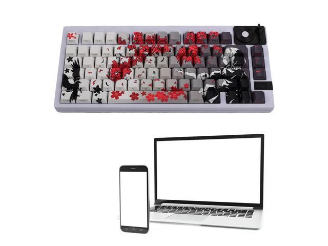 Click here for 129 Key Raven Sakura Keycap Set Dye Sub Keycaps PB... prices