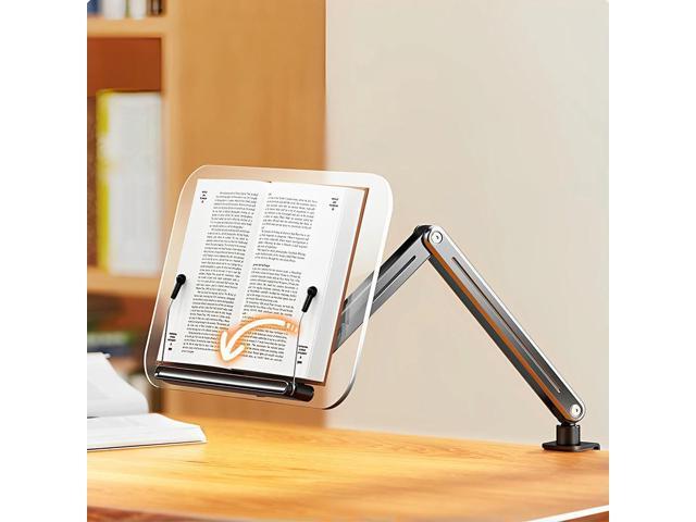 Click here for Acrylic Book Stand Adjustable Height Desk Clamp Bo... prices