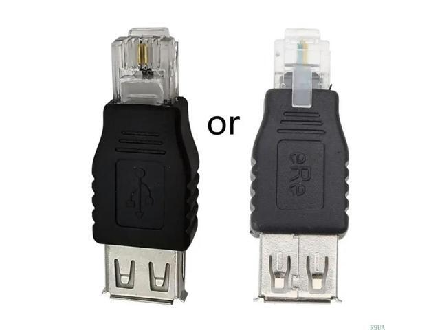 Click here for Ethernet RJ11 6P2C to USB Female Plug Adapter 4 Pi... prices