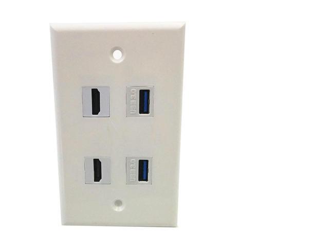 Click here for HDMI USB 3.0 Wall Plate 1 HDMI F 1 USB F Video Com... prices