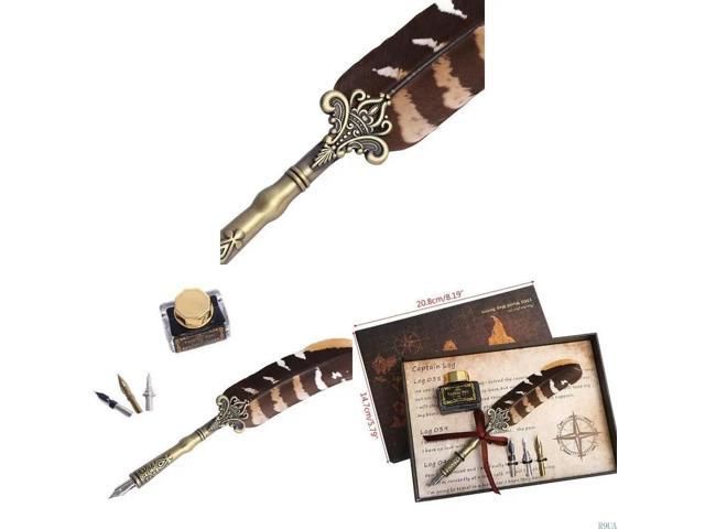 Click here for Vintage Quill Dip Pen with 3 Nibs Handwriting Crea... prices