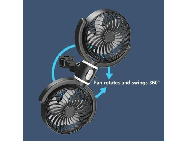 Click here for USB Powereds Two Head Car Fan with Adjustable Spee... prices