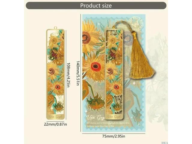 Click here for 4Pcs Oil Painting Themed l Bookmarks with Tassels... prices
