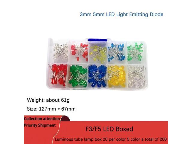 Click here for 200PCS F3 F5 3mm 5mm LED light emitting diode boxe... prices