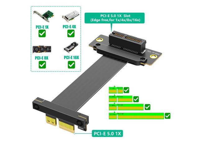 Click here for PCI-E 5.0 1X Extension Cable Dual Vertical 90° Dir... prices
