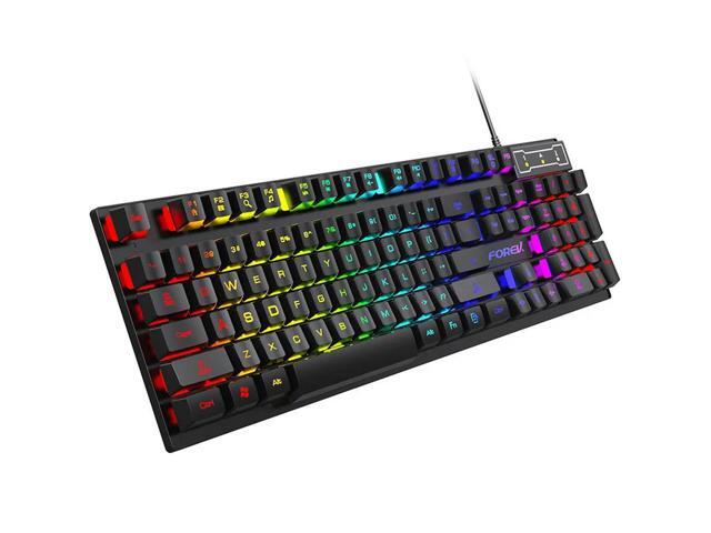 Click here for Keyboard 104 Keys Wired Rainbow Gaming Keyboard Un... prices