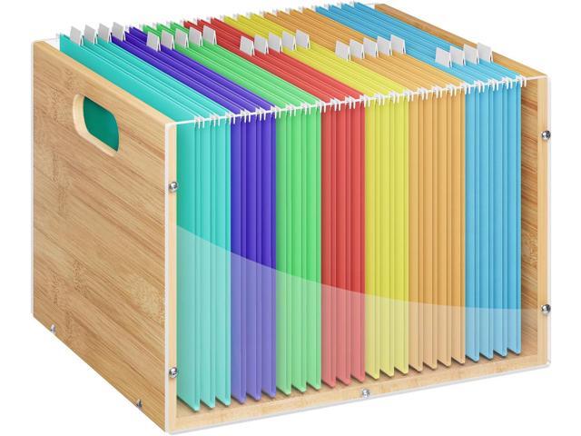 Click here for Clear Acrylic File Box Organizer  Bamboo Hanging F... prices