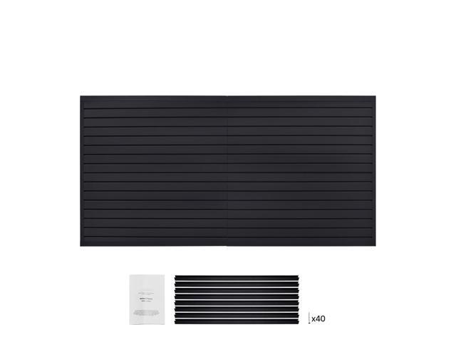 Click here for 8 x 4 ft Slat Wall Paneling PVC Black Garage Slatw... prices