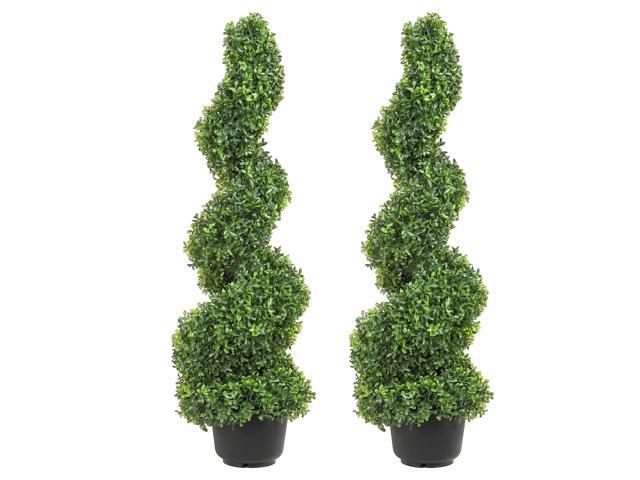 Click here for 2 pcs. Artificial Boxwood Tower Topiary Spiral Art... prices