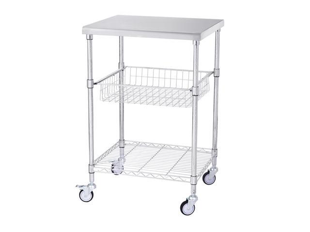Click here for Kitchen Utility Cart  3 Tiers  Wire Rolling Cart w... prices