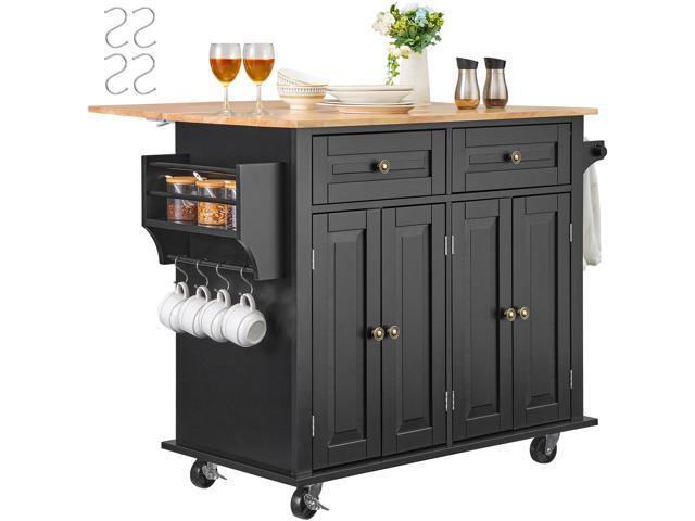 Click here for Kitchen Island Cart  43 Wood Top Mobile Carts with... prices