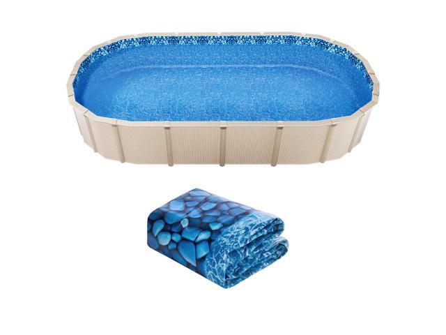 Click here for 18-Foot-by-33-Foot Oval Pool Liner for Overlap Abo... prices