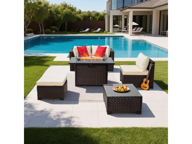 Click here for 6-Piece Outdoor Patio Furniture Set  Wicker Rattan... prices