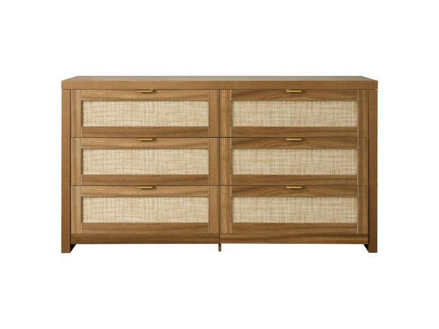 Click here for 6 Drawer Rattan Dresser  Double Dresser for Bedroo... prices