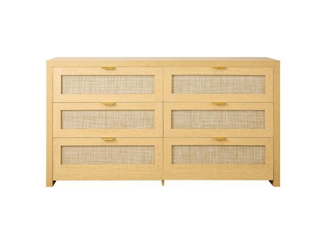 Click here for 6 Drawer Rattan Dresser  Double Dresser for Bedroo... prices