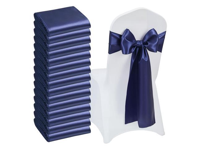 Click here for VEVOR Satin Chair Sashes Bows  50PCS Chair Ribbon... prices