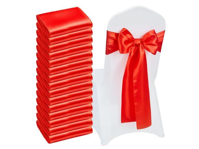 Click here for Satin Chair Sashes Bows  50PCS Chair Ribbon Ties B... prices